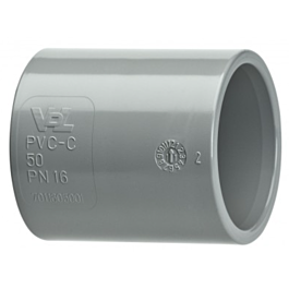 Pvc|c sok 20 x 20 mm pn16 | uitstekende waterafsluiting